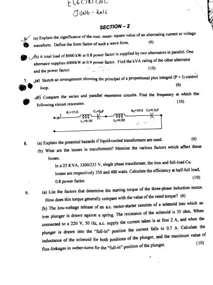 Electrical ⚡💡- MEO Class 2 Papers