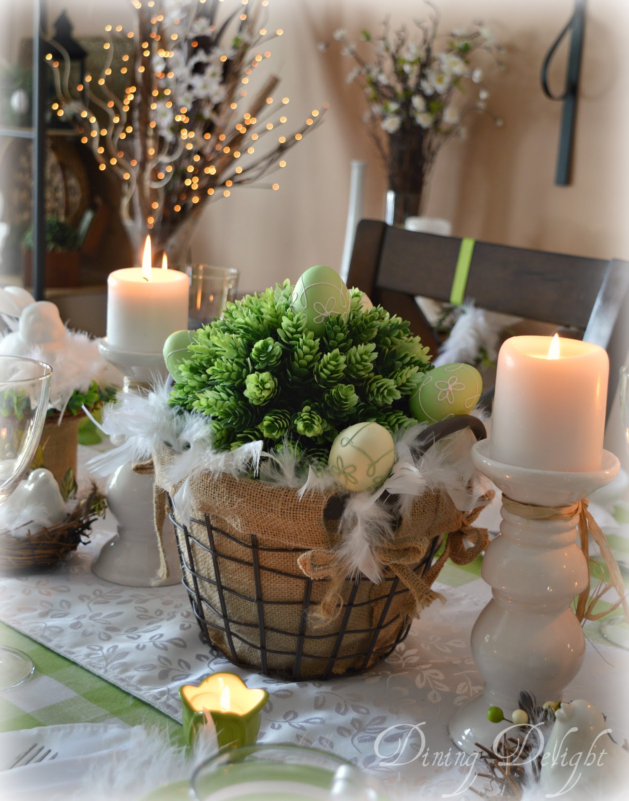 Dining Delight: Spring Green Easter Tablescape