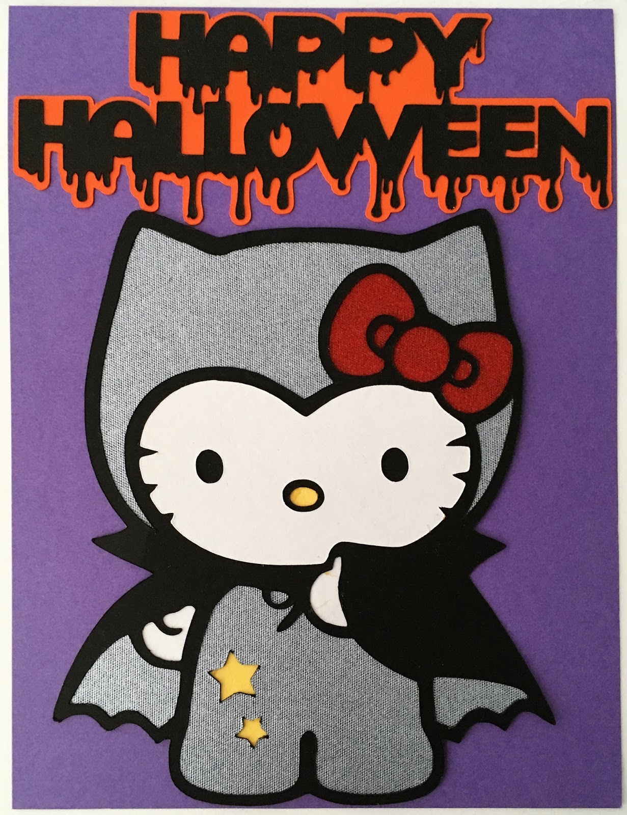 scrap-ali ever after: hello kitty HALLOWEEN CARD set - black cat ...