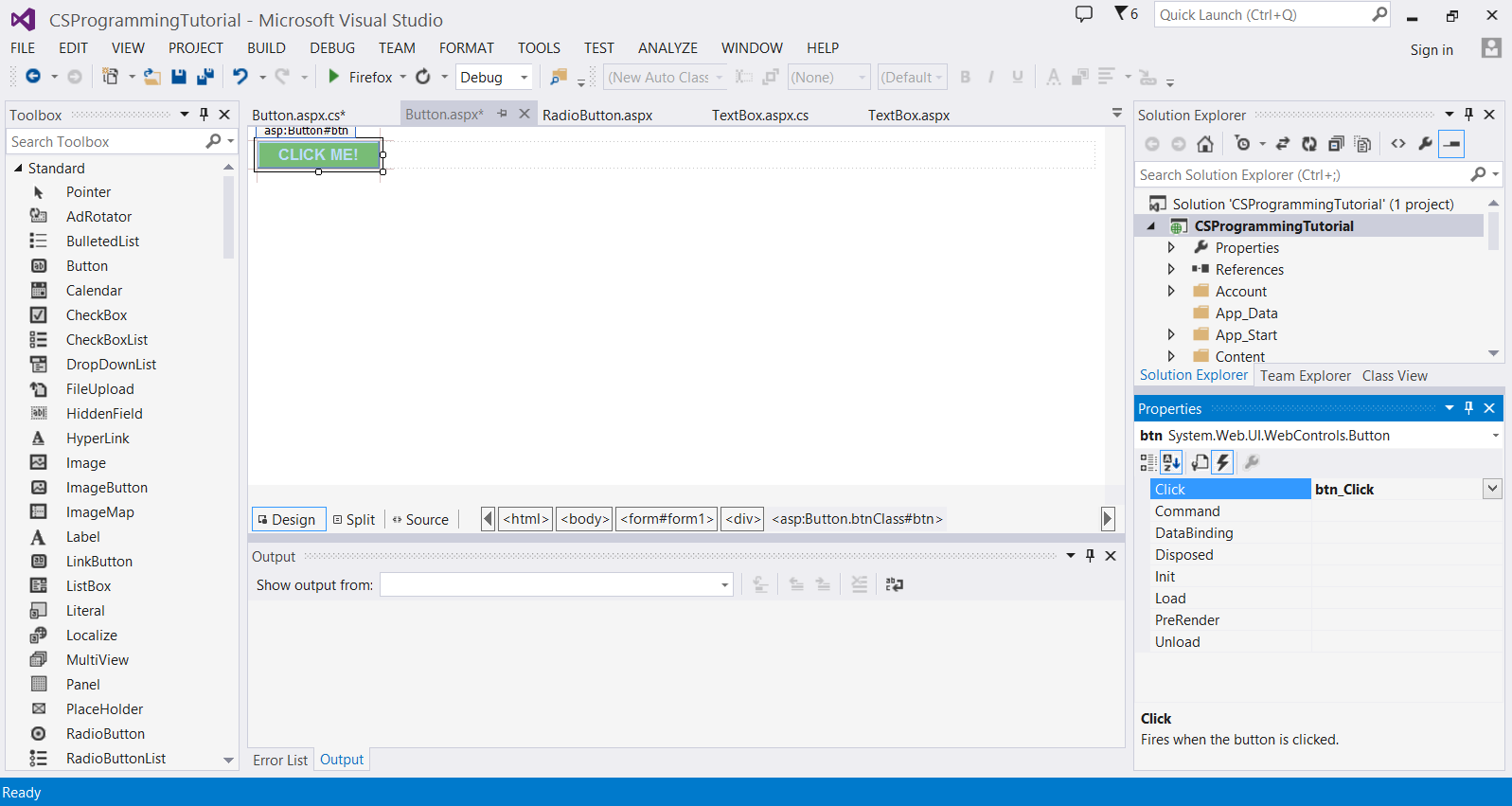 Button Control in Asp.net C# Web Form