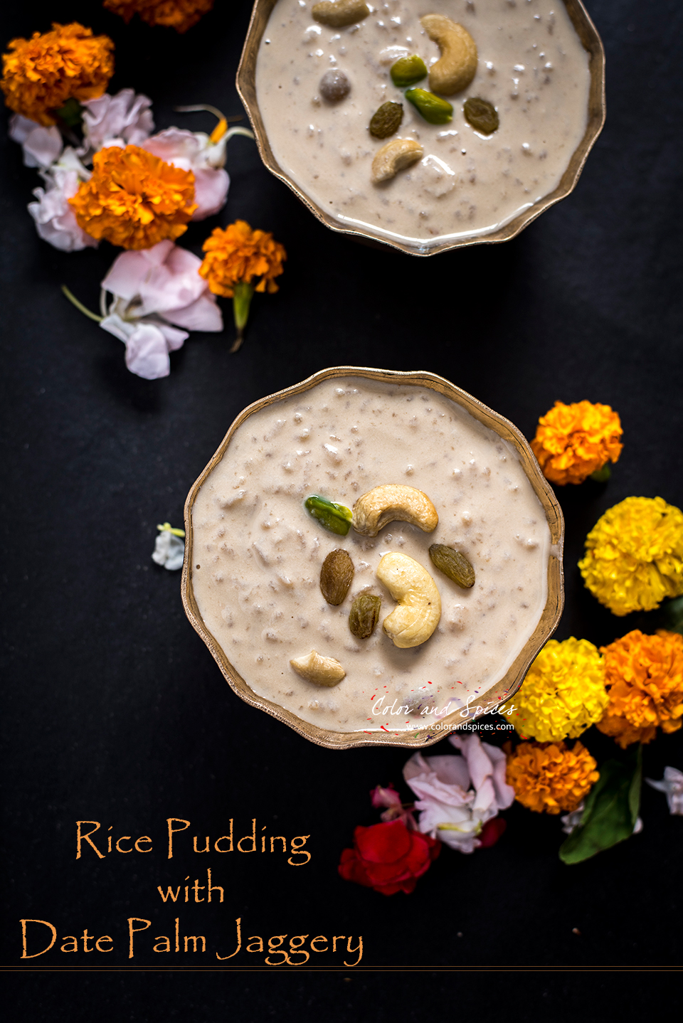 Color and Spices: Rice pudding with date palm jaggery...