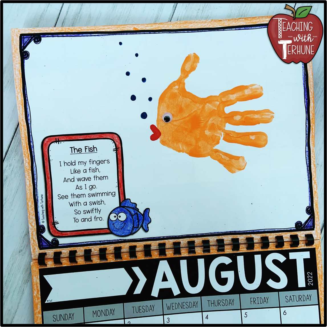 Teaching With Terhune: Handprint Calendar – Student Made Calendar for a ...