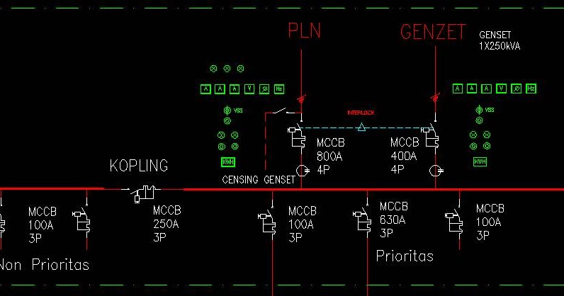 ELECTRICAL ENGINEER ( LISTRIK ): Single Line Diagram ( SLD ) Panel LVMDP