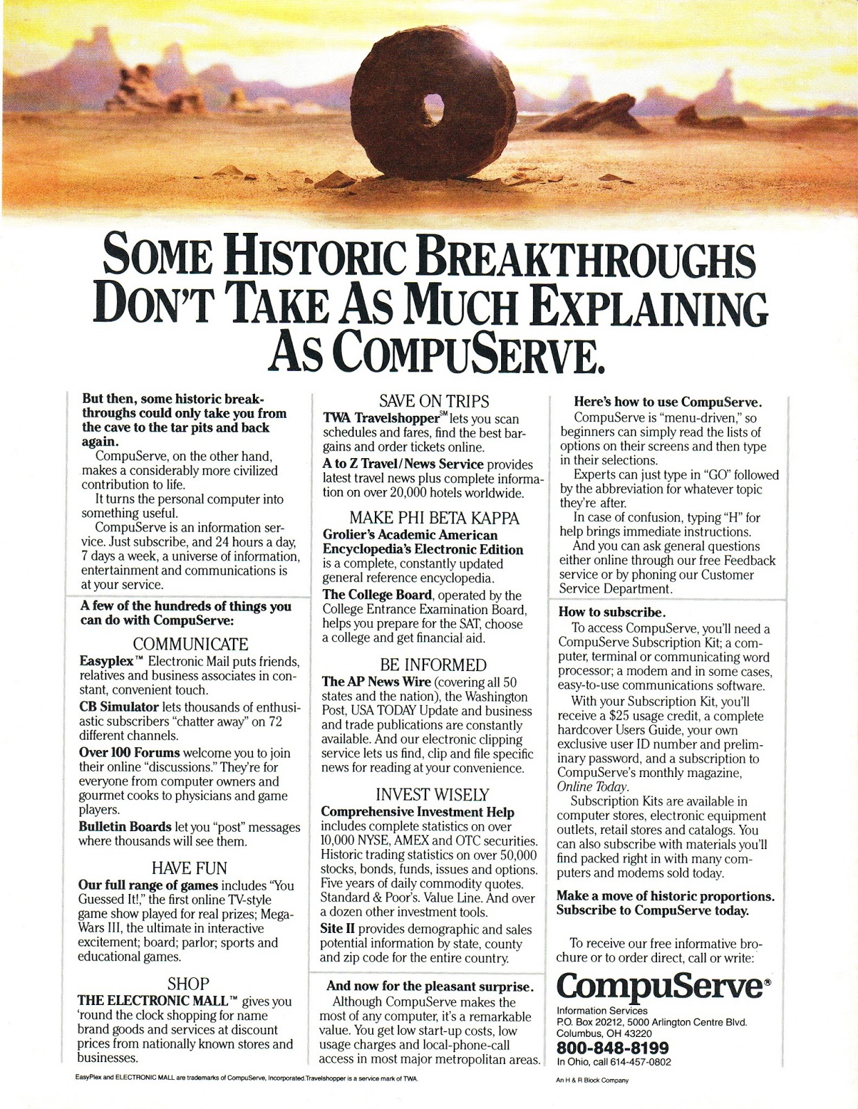 Gibson Garbage Files: Compuserve ads