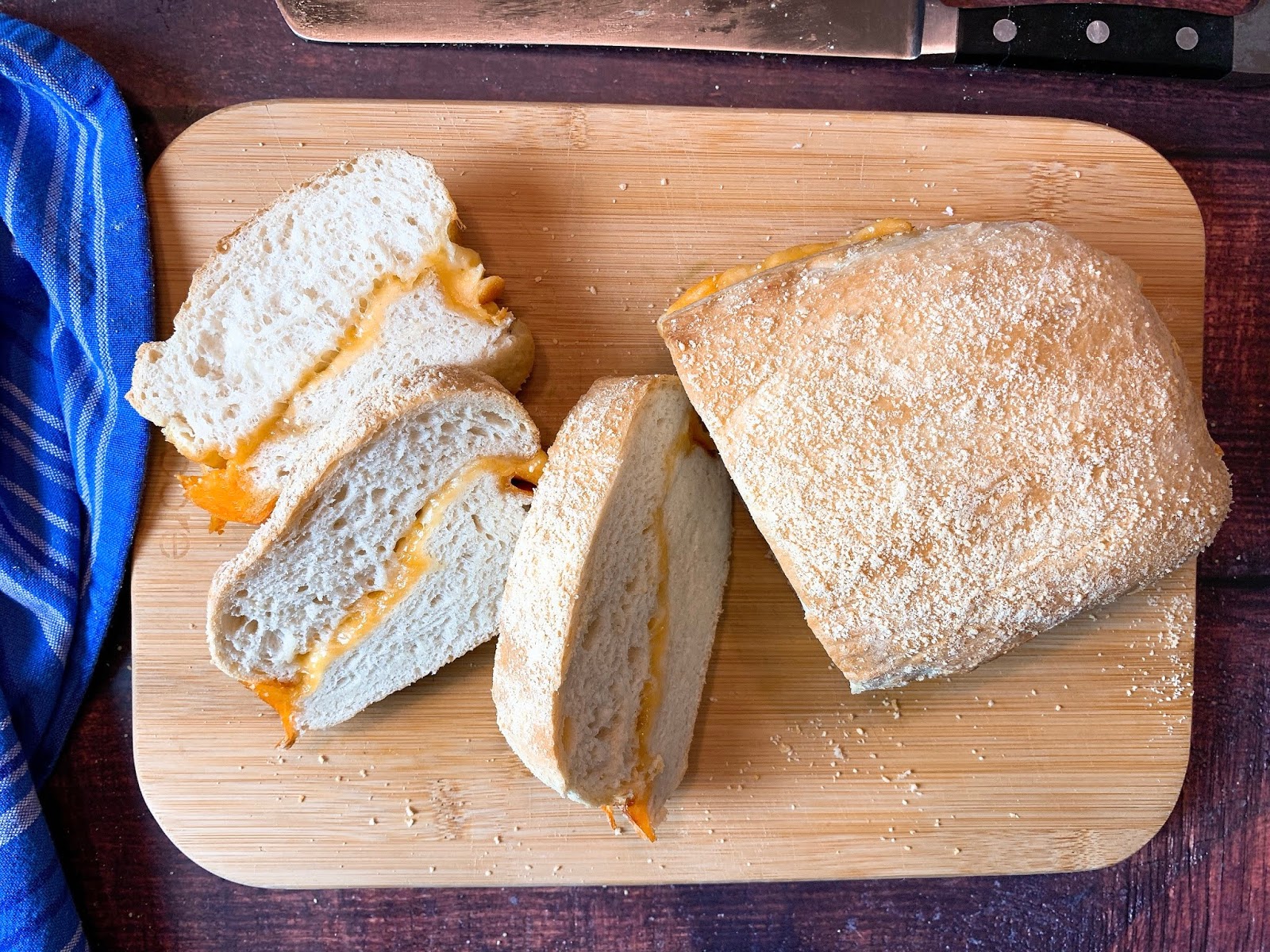 Three Cheese Stuffed Bread