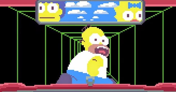 La hermosísima intro de LOS SIMPSONS en 8-bit ~ la cuarta pared
