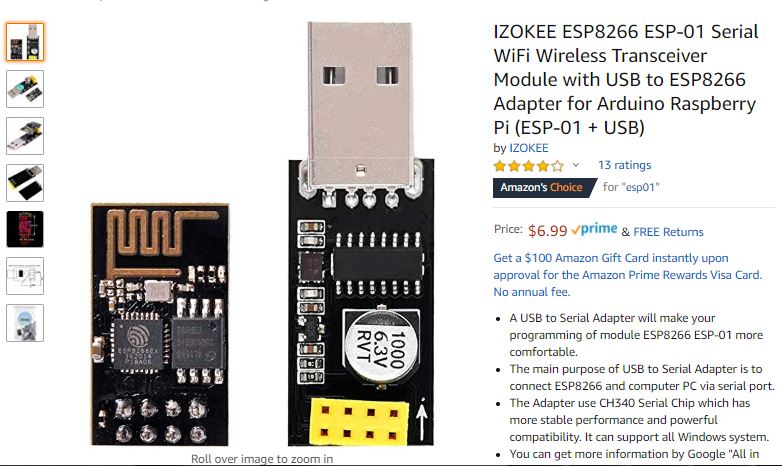 Arduino Project: Program ESP8266-01 with USB to ESP8266 Adapter for Arduino