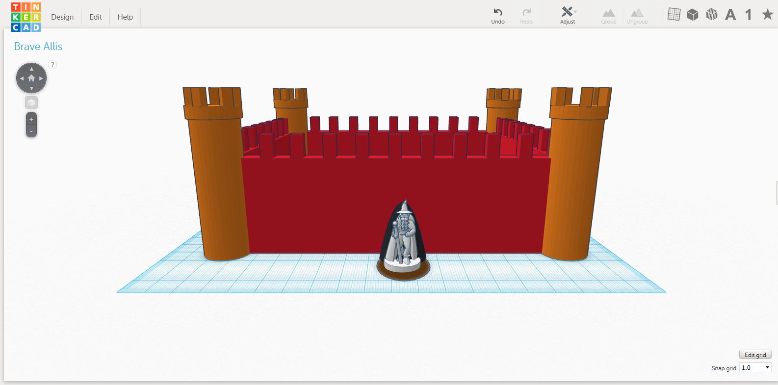 Grade 8A Digital Design Blog: Tinkercad Castle design