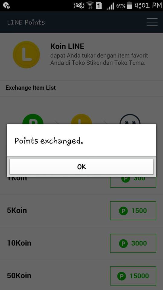 Cara menukarkan Line Point ke Line Coin