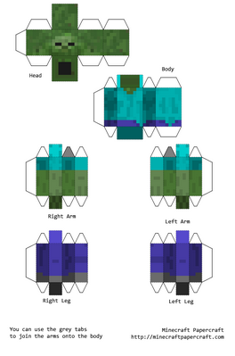 MineCraft PaperCraft Guide: Papercrfat Monsters