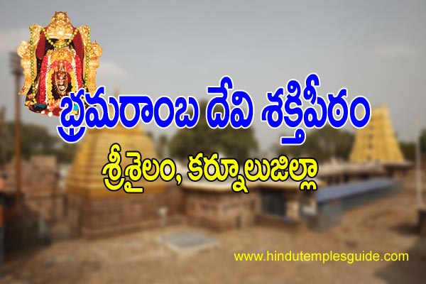Srisailam Sri Bhramaramba Devi Shakthi Peeth Information Timings ...