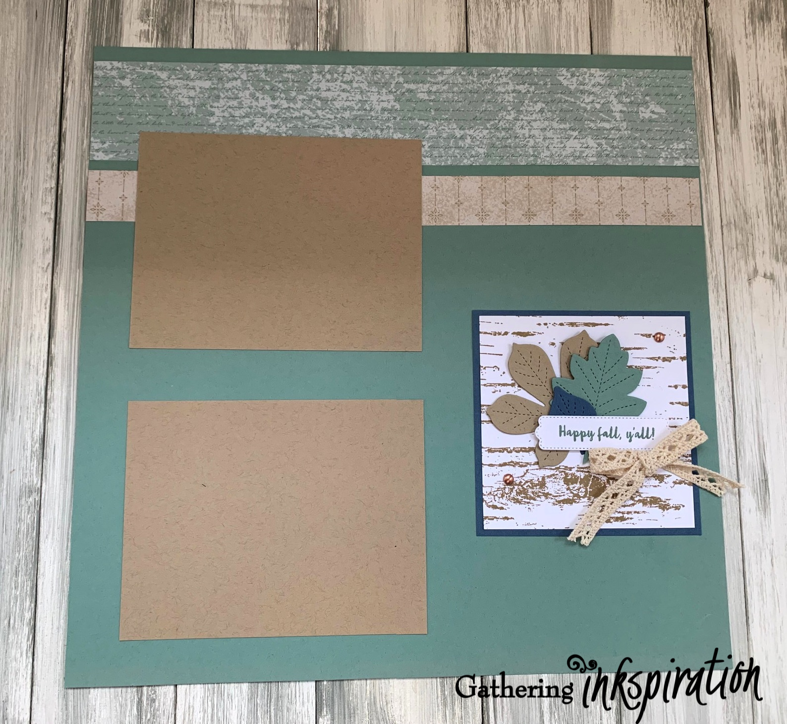 Gathering Inkspiration: Harvest Meadow Scrapbook Pages