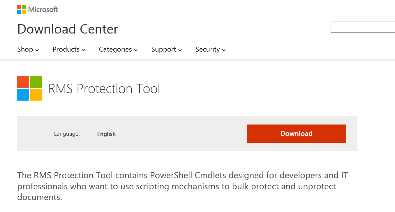 Gerry Hampson Device Management: RMS Protection Tool