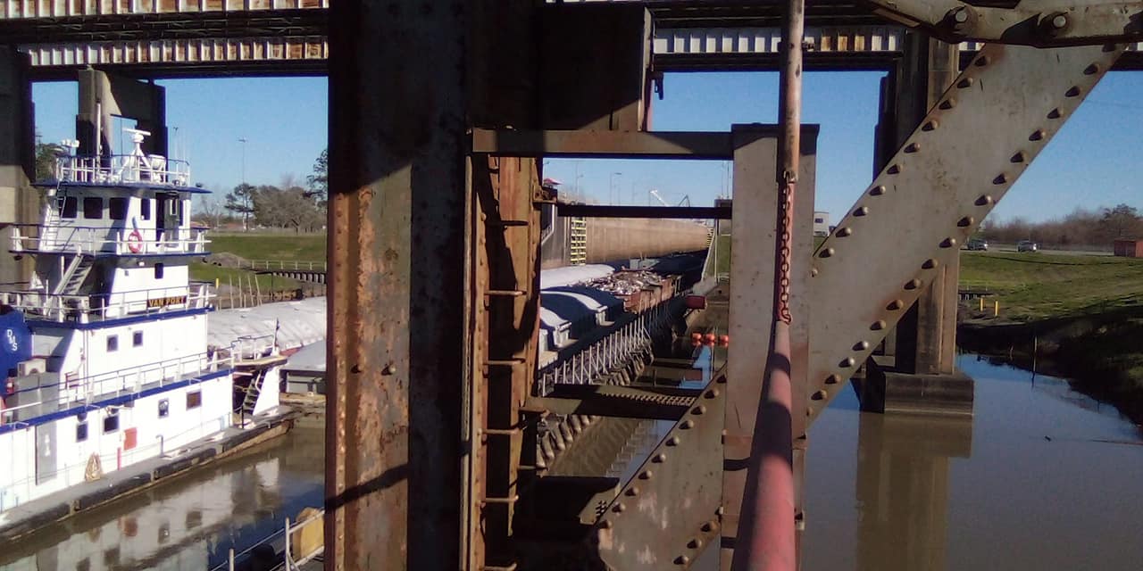 Industrial History: 1959 Port Allen Lock on canal in Port Allen, LA ...