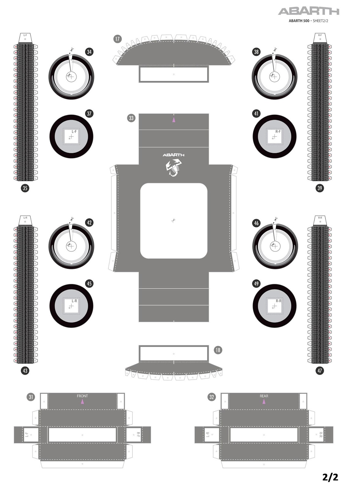 DreamCarsPro: DIY Fiat 500 Abarth Paper Model