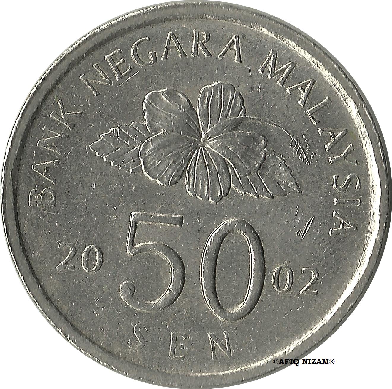 AFIQ NIZAM's CØIN AND BANKNØTE: Malaysia Die Varieties: 50 sen 2002