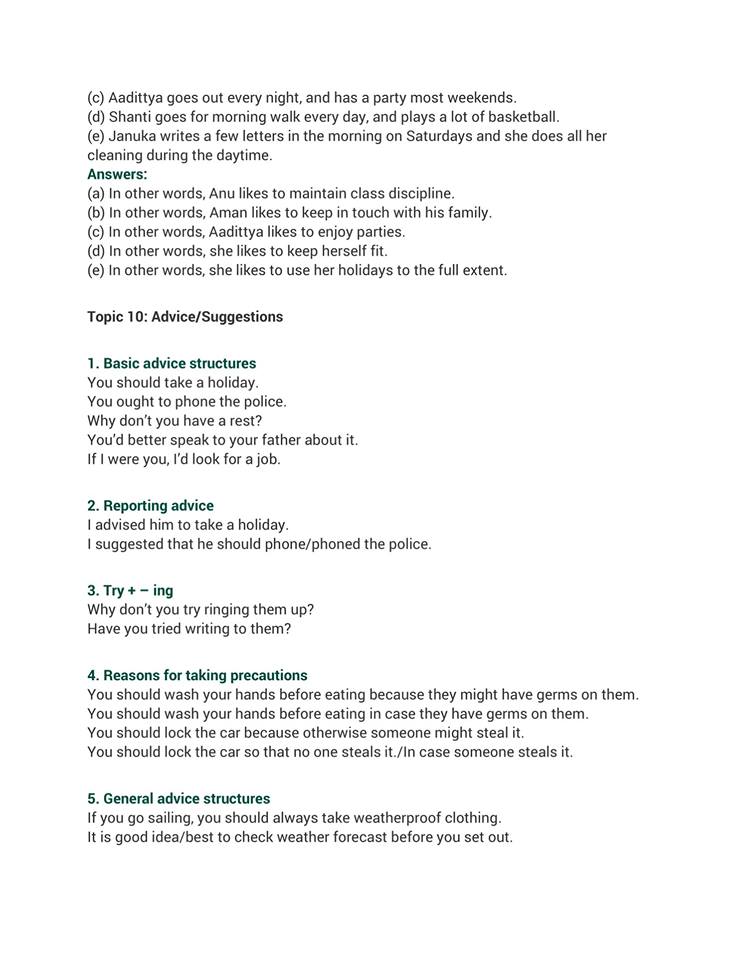 Class 11 English: Important Grammar Questions and Answers - Questions ...