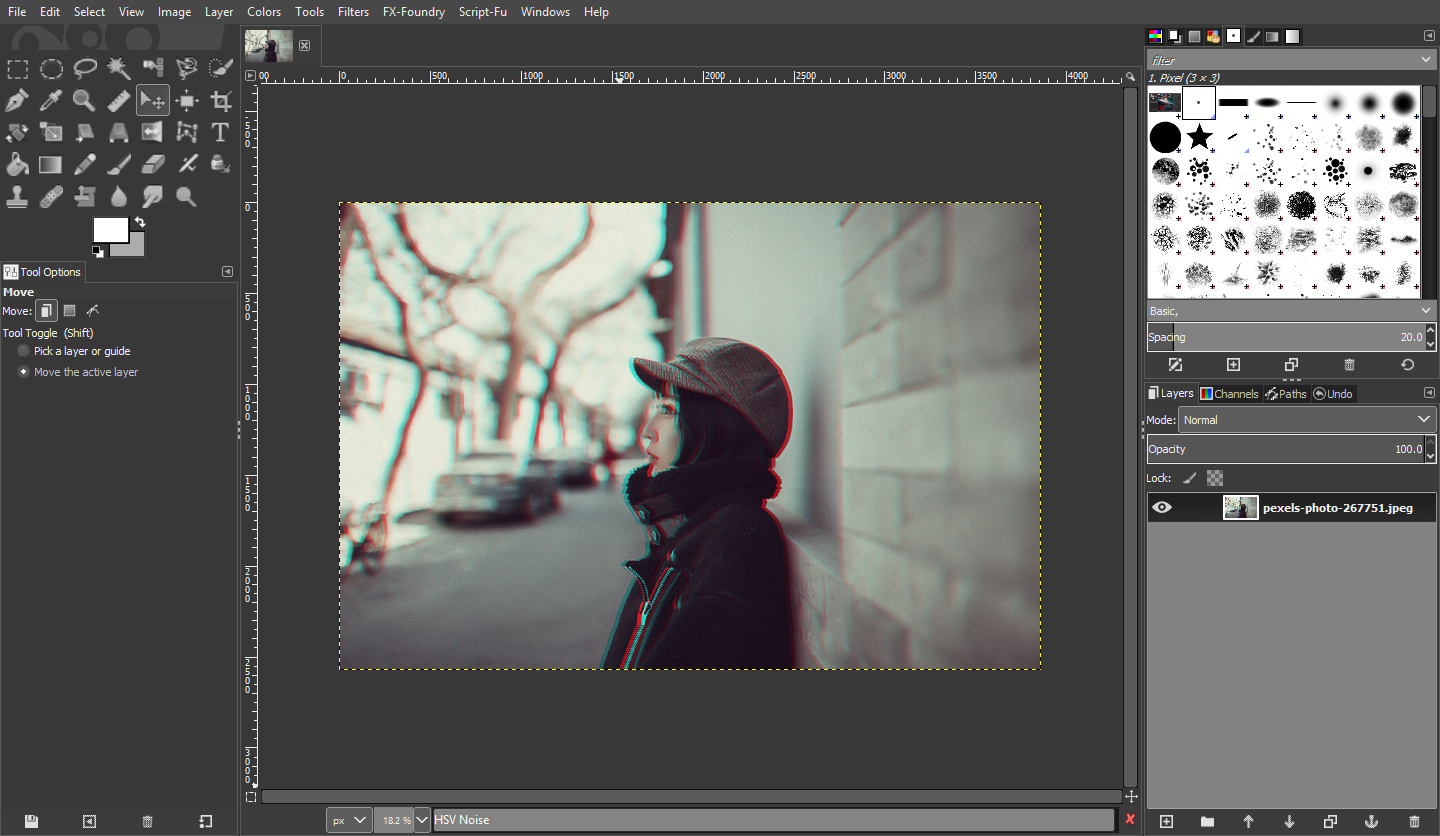 Glitch(Chromatic Abberation) Effect In GIMP Quick And Simple