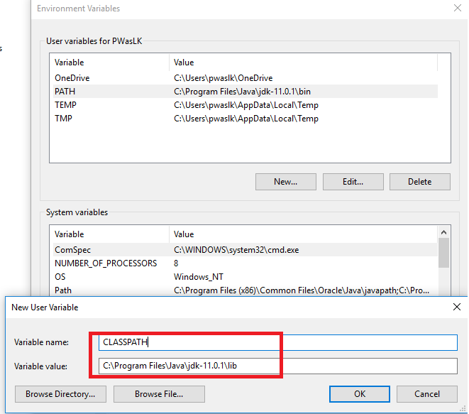 Setup Java Environment Variables In Windows 10