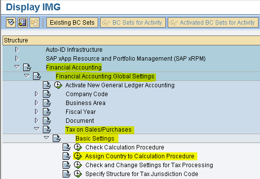 SAP - FICO MODULE LEARNING: Assign Country to Calculation Procedure