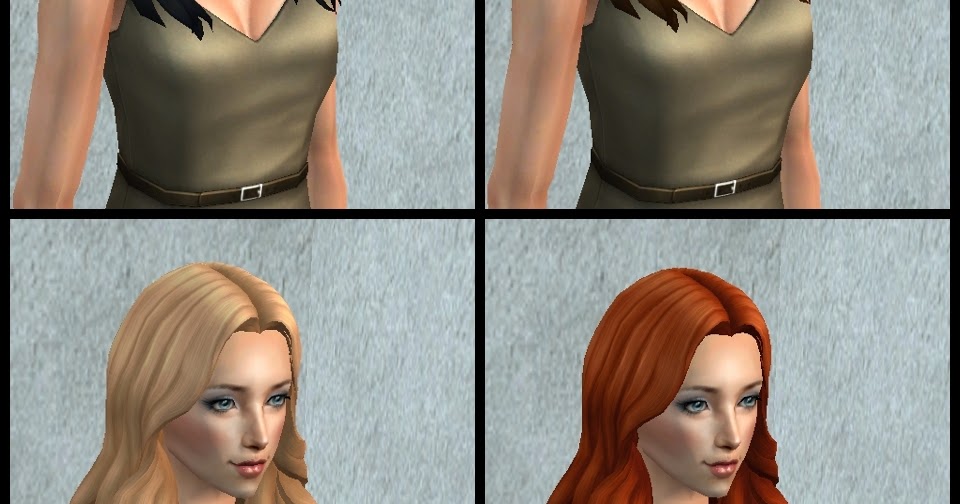 TheNinthWaveSims: The Sims 2 - TS4 OR Long Wavy Part Hair For The Sims 2