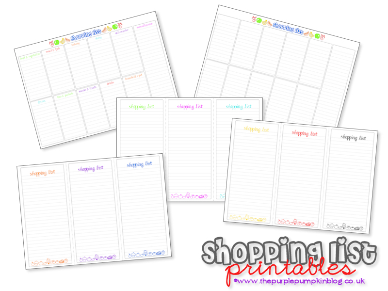 Shopping Lists | Free Printables