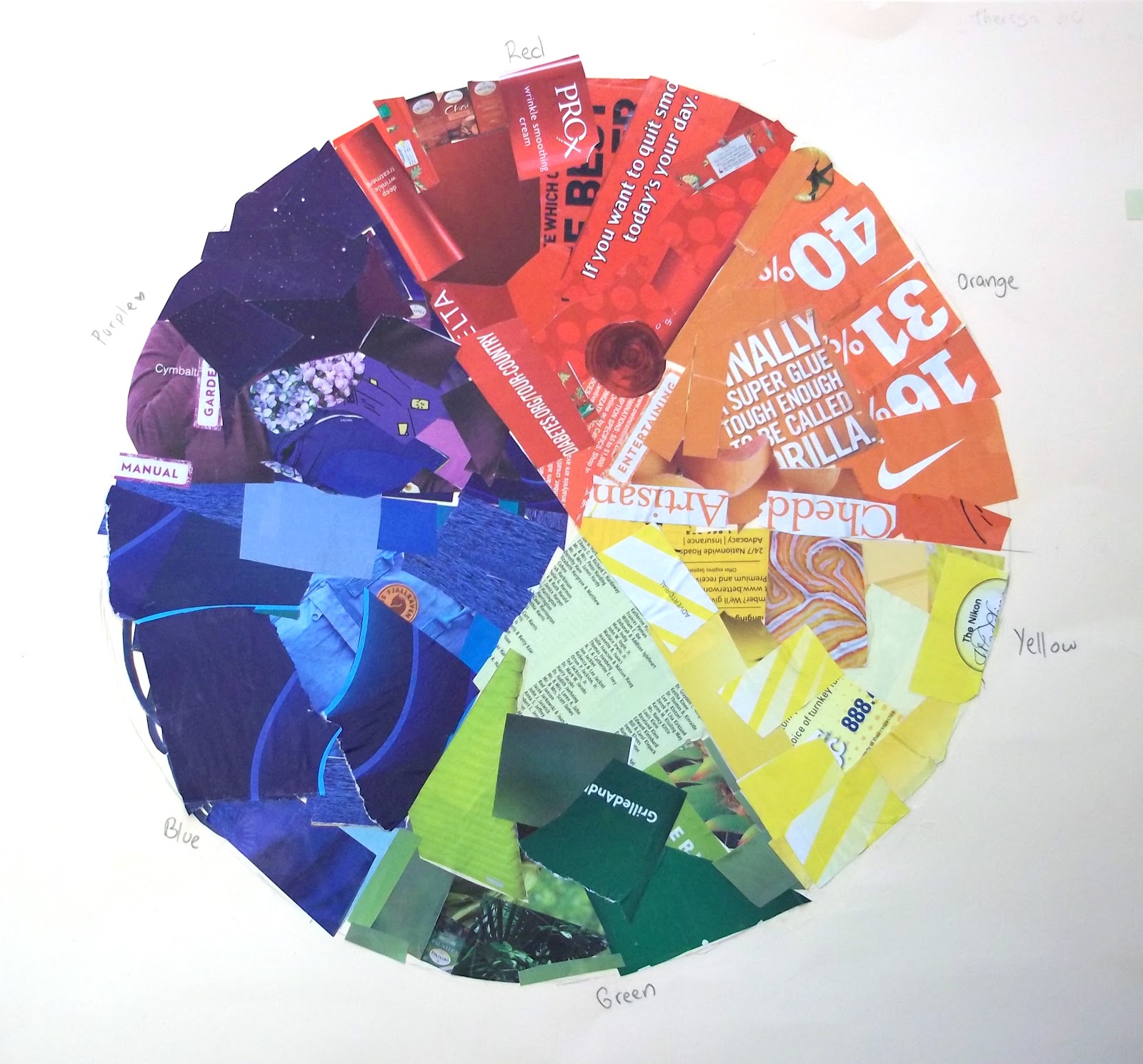Monument Valley Regional Middle School Art Class: Color Wheel Collage ...