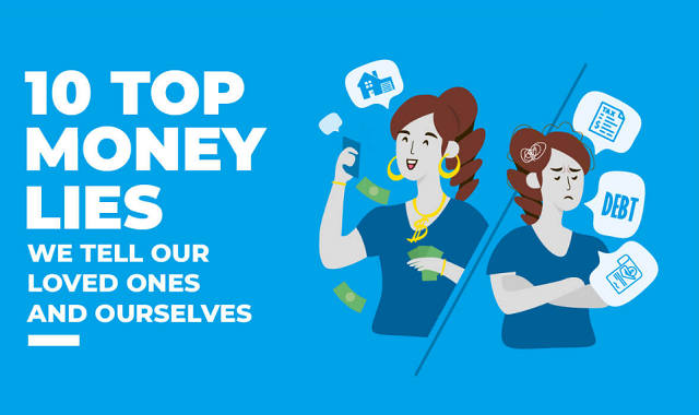 The Top Money Lies Americans Tell #Infographic - Visualistan