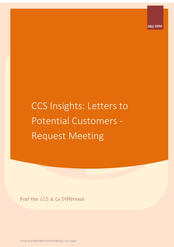 CCS & Co Plt : 如何写信 | How To Write a Letter - 28 : 给潜在客户的信函 – 要求会面 ...