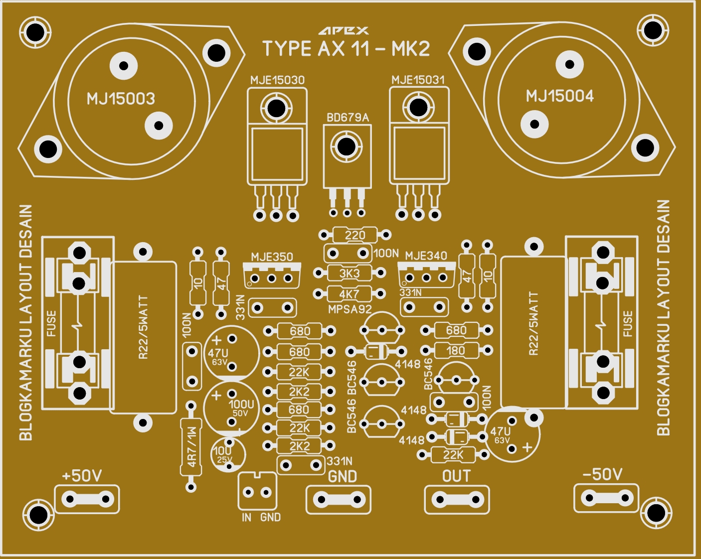 PCB DRIVER APEX 11 MK2 Layout Power amplifier – BLOGKAMARKU