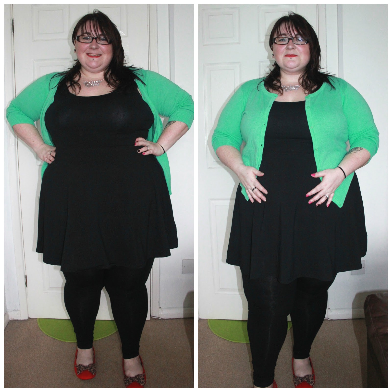 Apple green and candy red OOTD - Love Leah