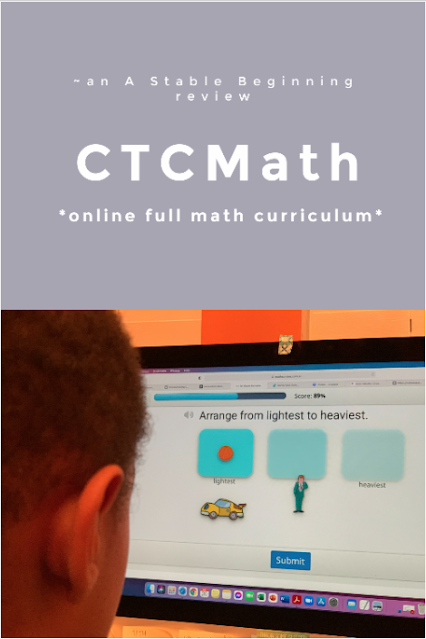A Stable Beginning: Online homeschool math from CTCMath ~ a TOS review