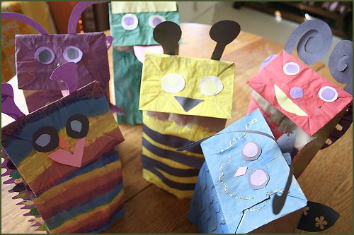 Paper Bag Bug Puppets | Munchkins and Mayhem