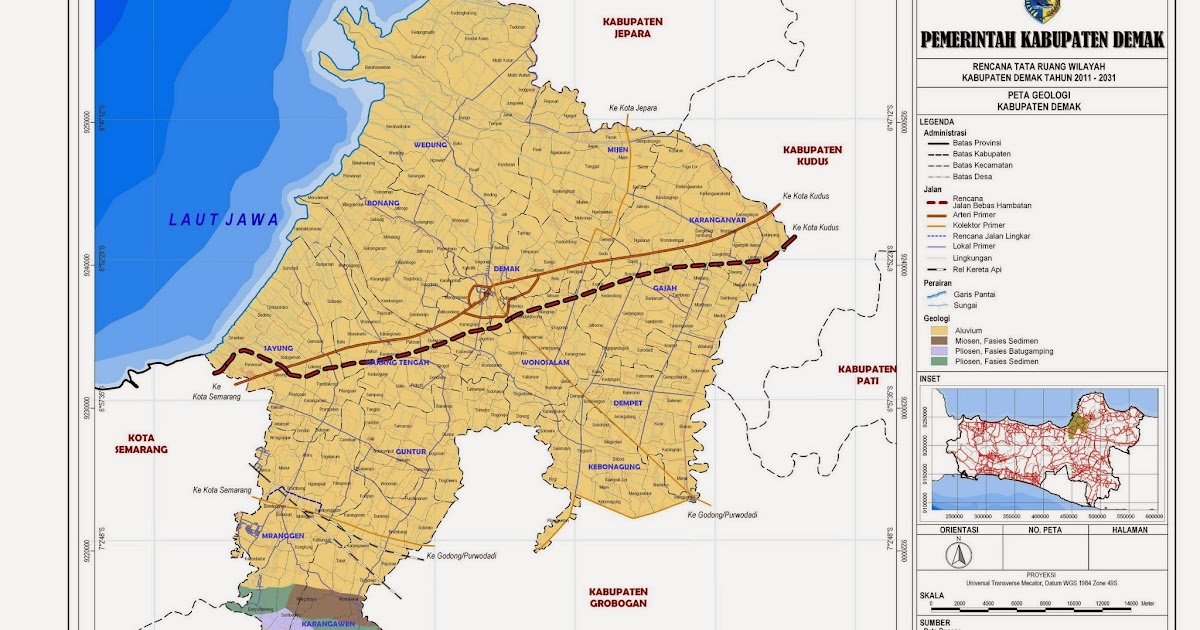 Kode Pos Demak Jawa Tengah : 3 Peta Kabupaten Demak Lengkap | Sejarah ...