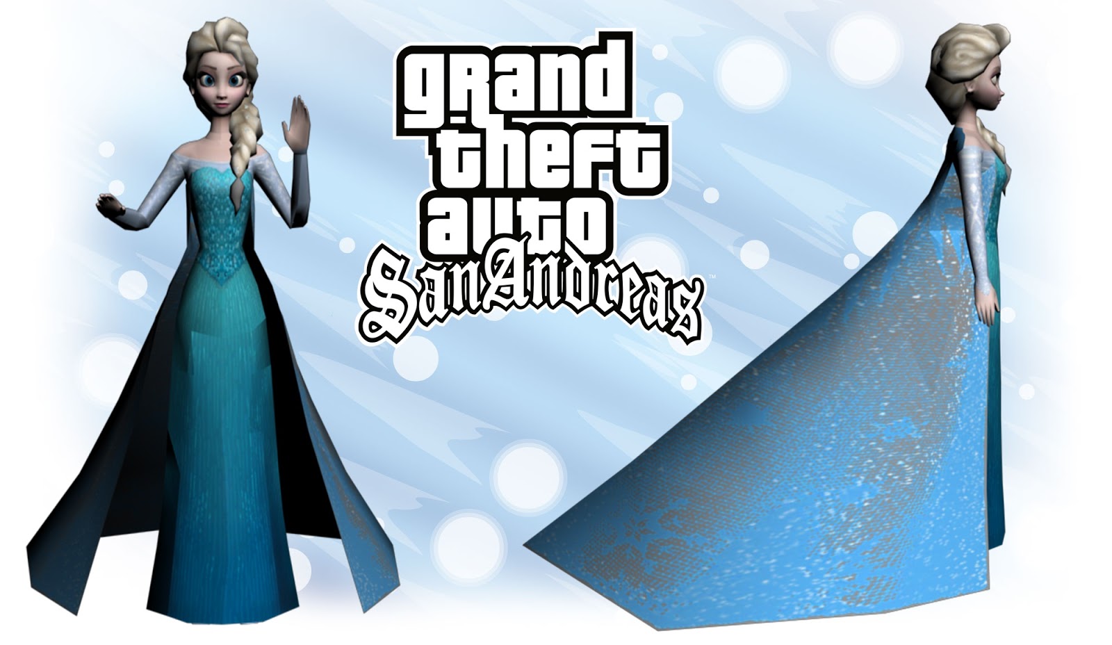 Elsa Frozen Skin HD Para Gta Sa