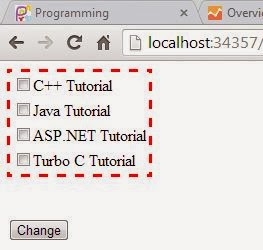ASP.NET: Example of Programmatically change CheckBoxList Border color