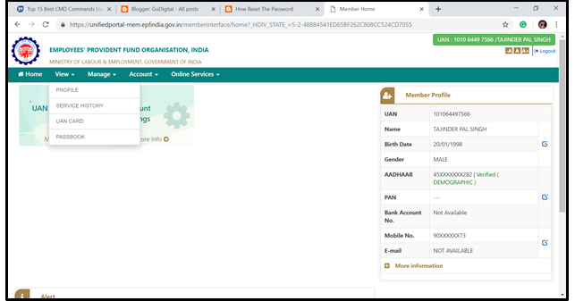 Change Our Details Online Like DOB,Name,Address etc.