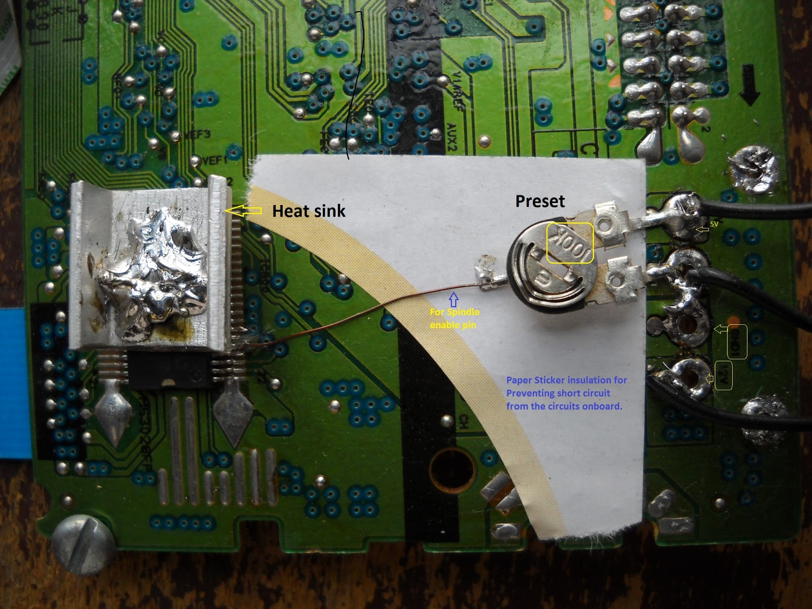 DIY Electronics: CD/DVD Drive Motor Driver hack to run its own 3 phase ...