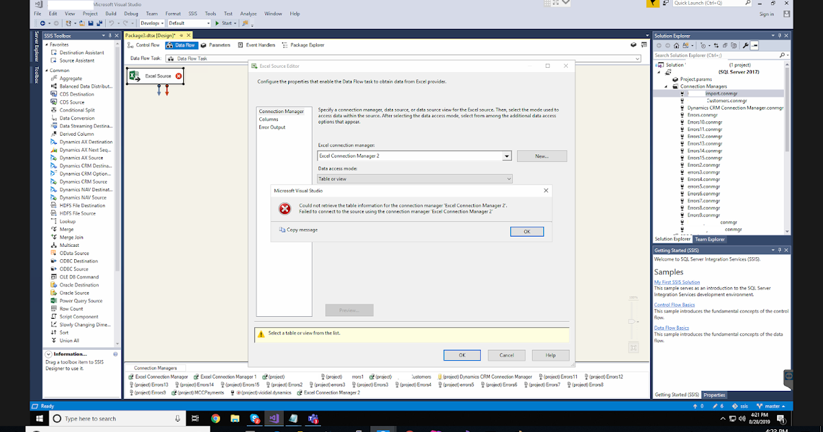 Senthaneng -Tech blog: Could not retrieve the table information for the ...