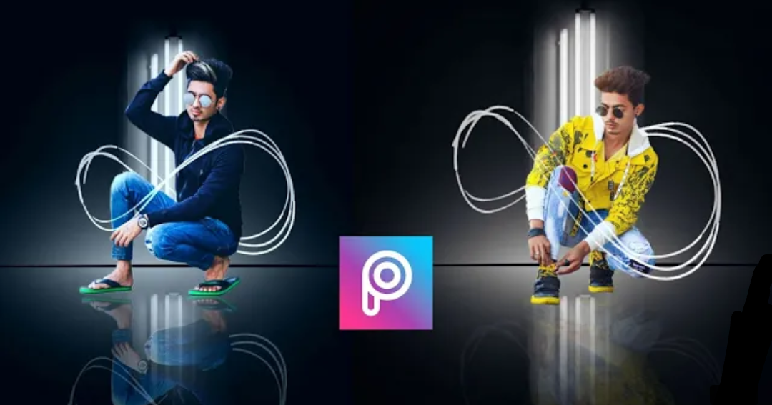 PicsArt Lighting Effect photo Editing | Dark Night Mode Background Download