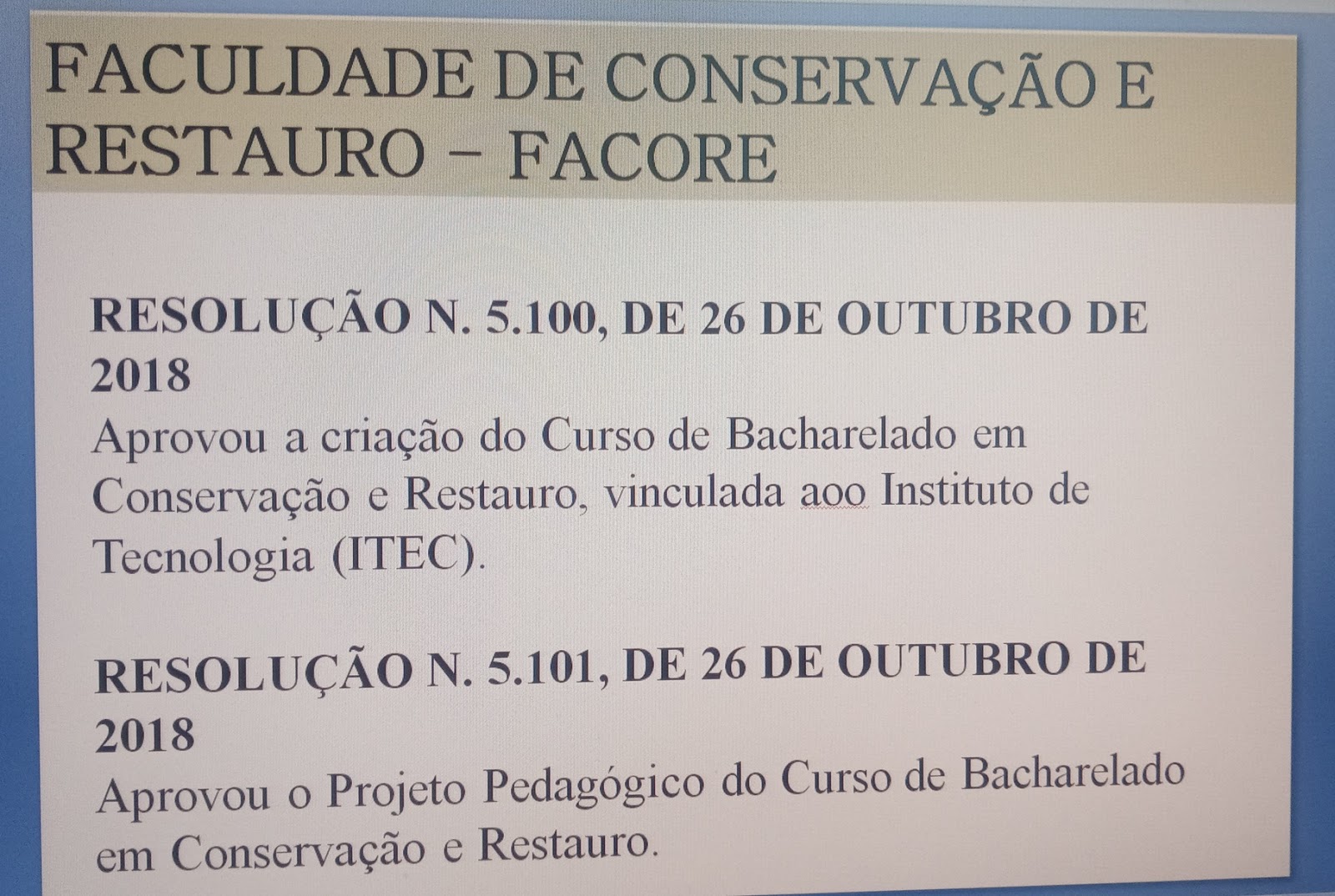 Newsletter Cultura 007: Restauração