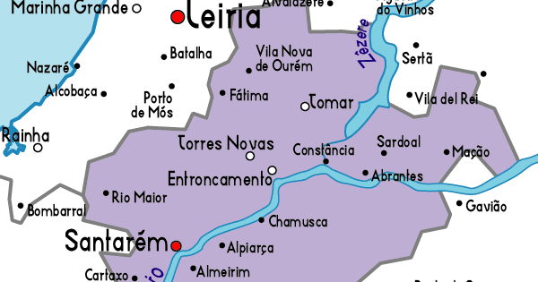 Santarem Mapa da Cidade | Mapa Regional da Região de Portugal Brasil