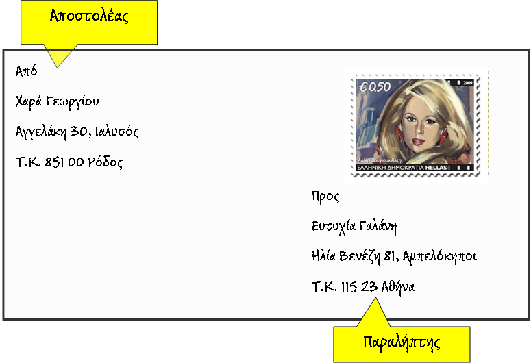 Το σπιτάκι της δευτέρας: Γράφω και στέλνω μια επιστολή