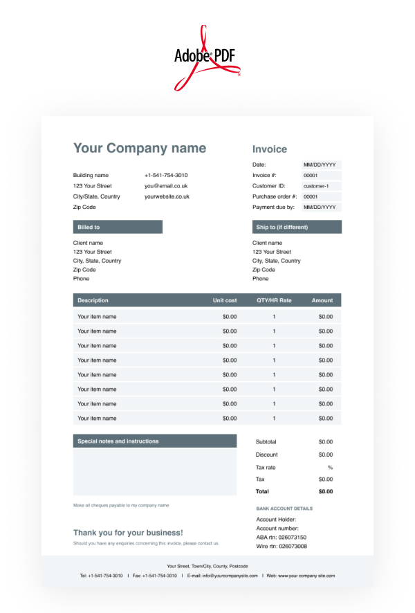 Basic Invoice Pdf - Invoice Template