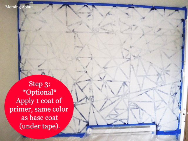 Moming About: DIY Triangles on Textured Walls