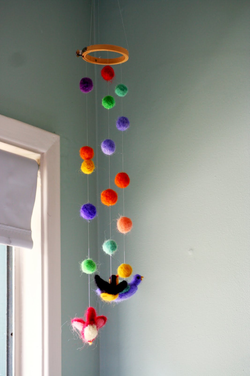 Picnics in the Park: Felted Bird Mobil