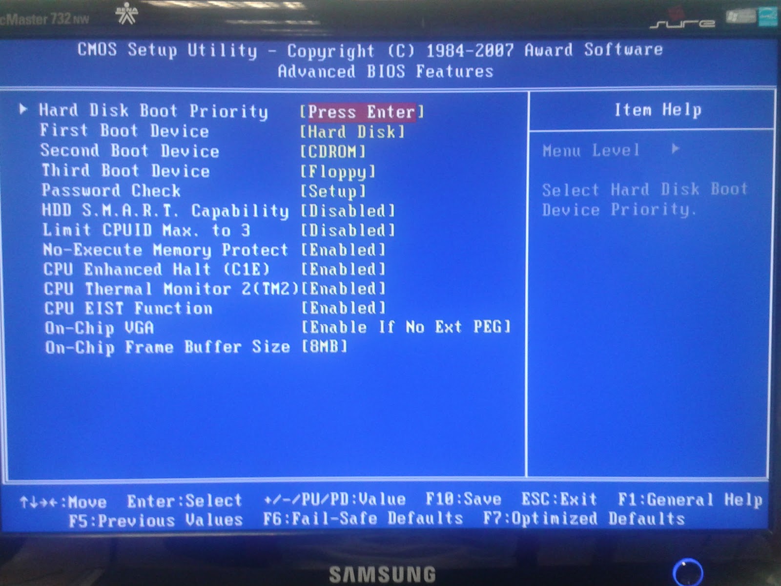 CONFIGURACION DE BIOS: BIOS