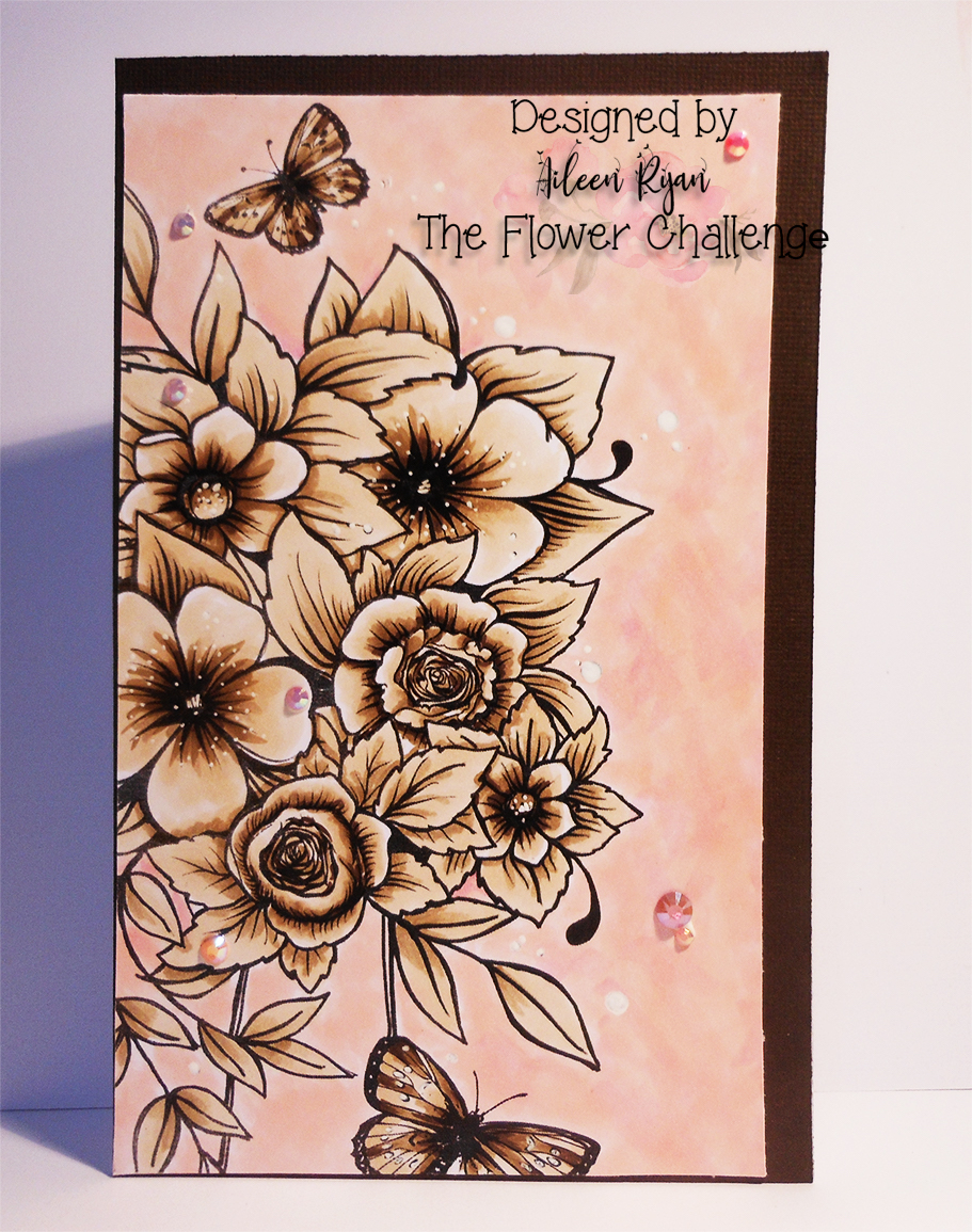 The Flower Challenge: The Flower Challenge #48 Colour Brown and Pink