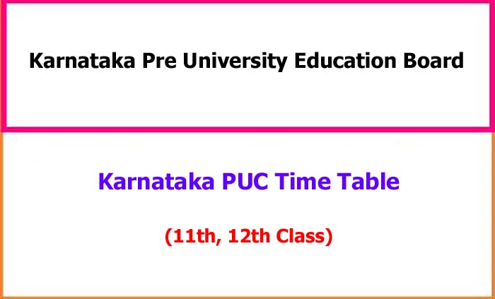 Karnataka 2nd PUC Exam Time Table 2024 - EdNewz.in