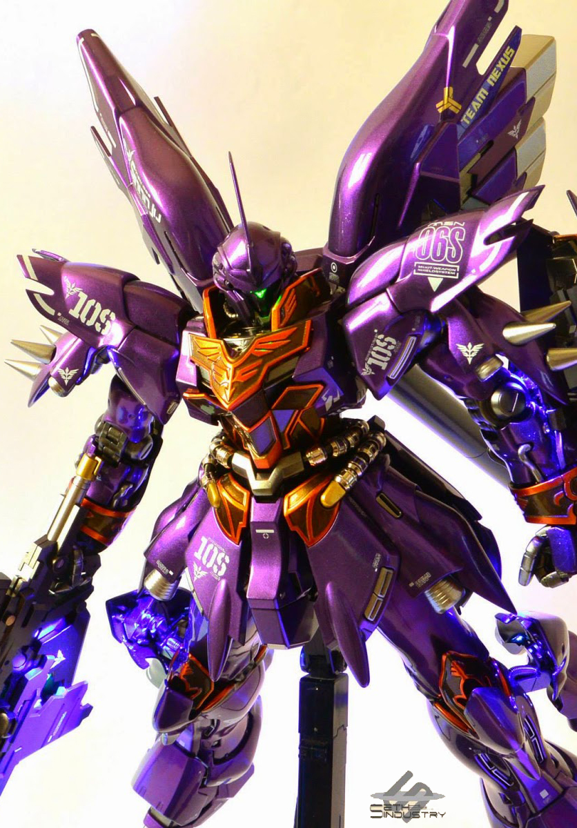 Custom Build: MG 1/100 MSN-06S Sinanju "Hybrid" + Full LED